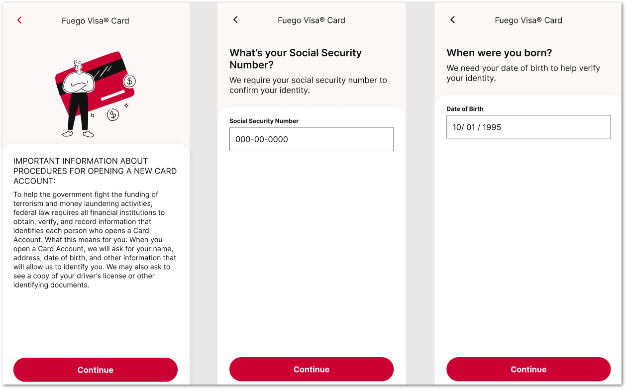 Applying for a Fuego Visa® Card – Fuego